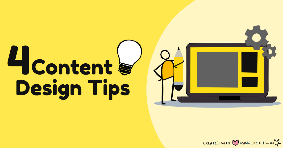 4 Content Design Tips - SketchWow